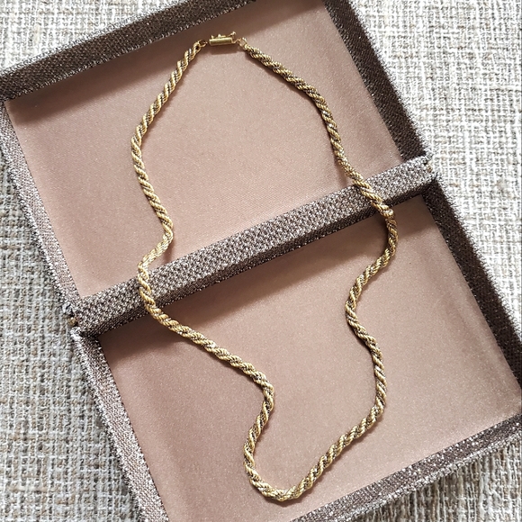 Jewelry | Vintage 14k Gold Twisted Rope Necklace | Poshmark